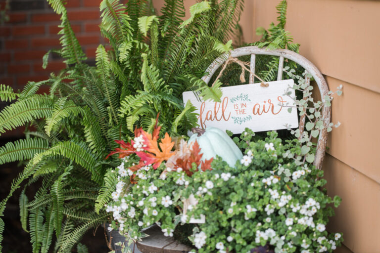 Fall Front Step Decor Ideas - At Home With Chic & Grace