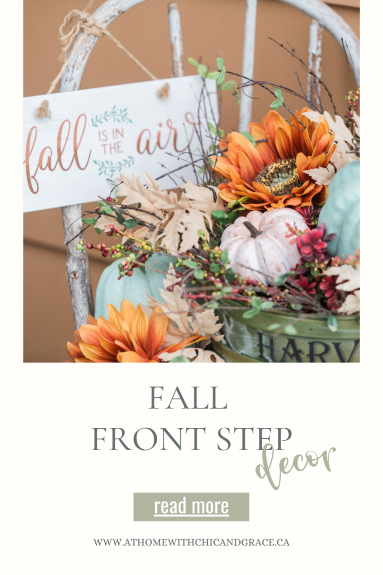 Fall Front Step Decor Ideas - At Home With Chic & Grace