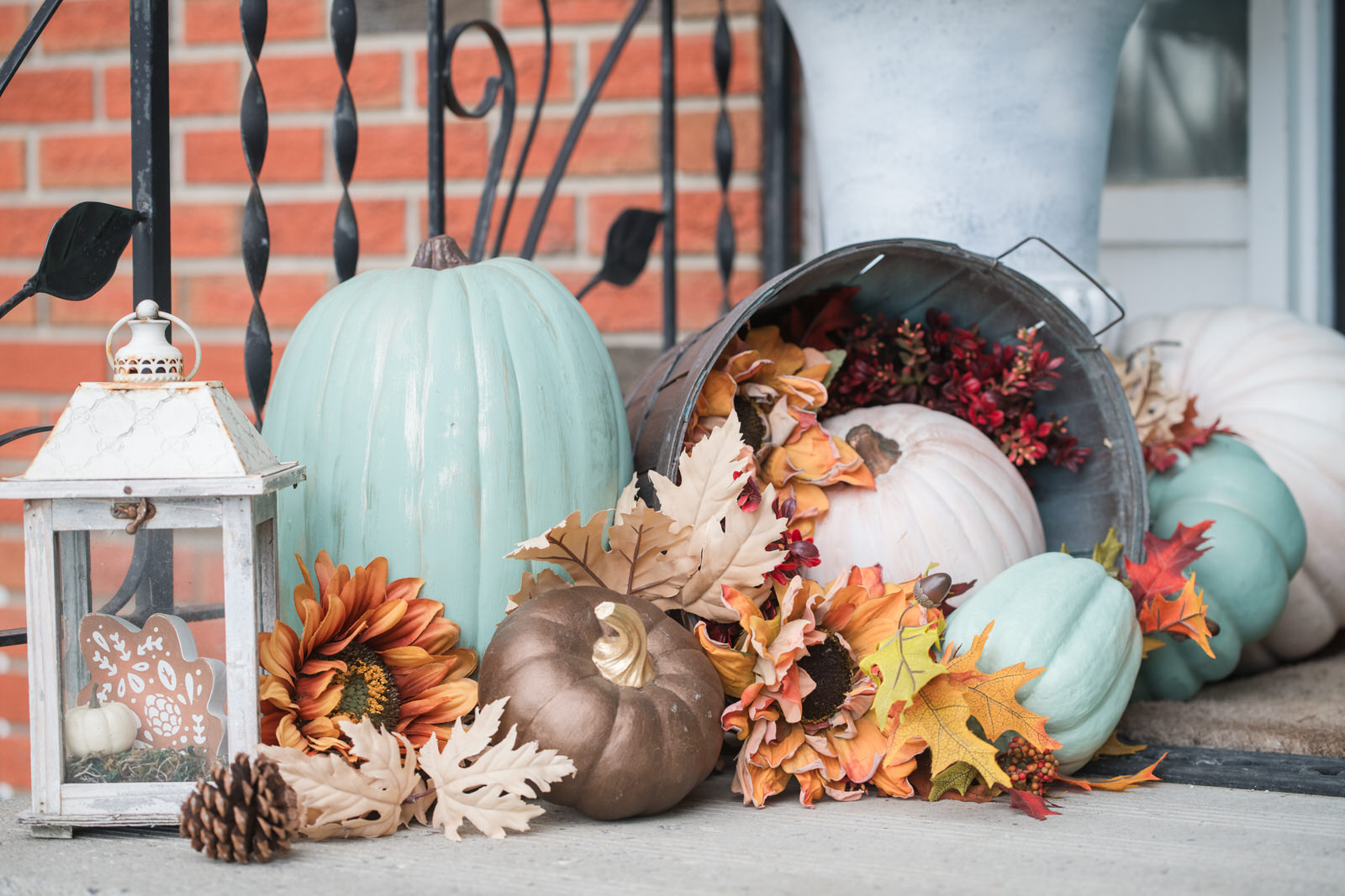 Fall Front Step Decor Ideas - At Home With Chic & Grace
