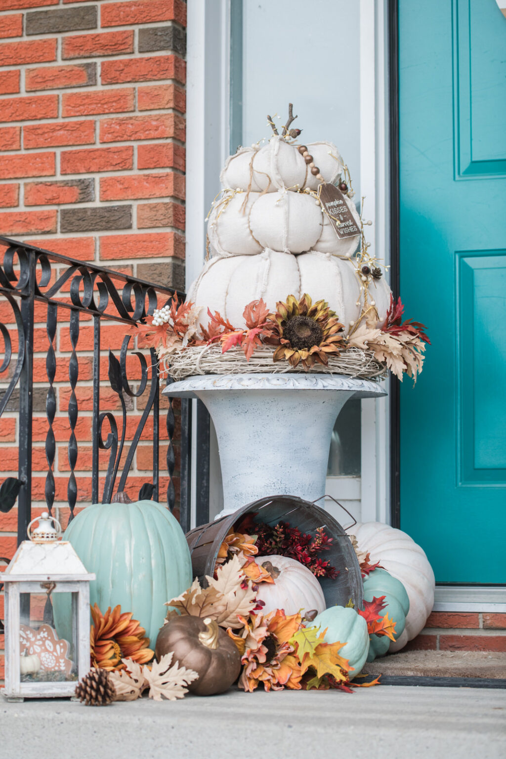 Fall Front Step Decor Ideas - At Home With Chic & Grace