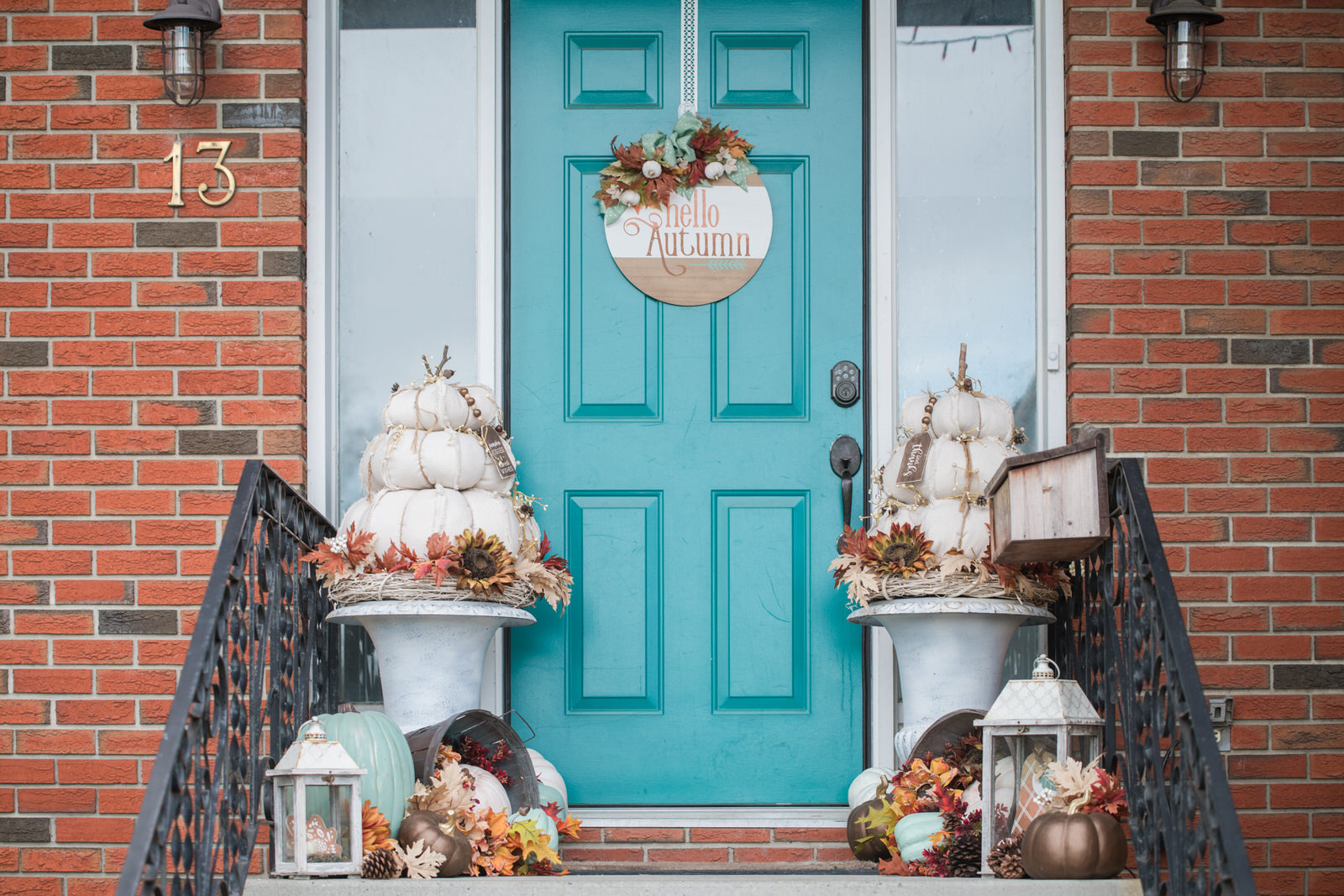 Fall Front Step Decor Ideas - At Home With Chic & Grace