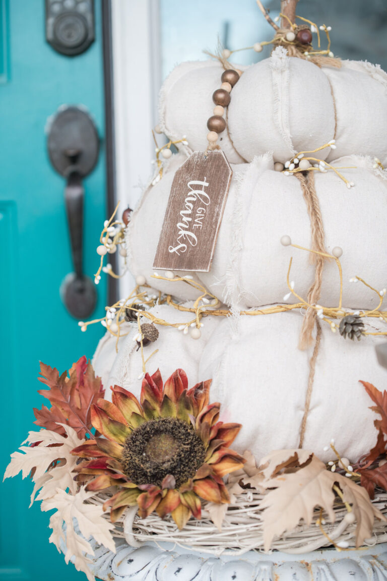 Fall Front Step Decor Ideas - At Home With Chic & Grace