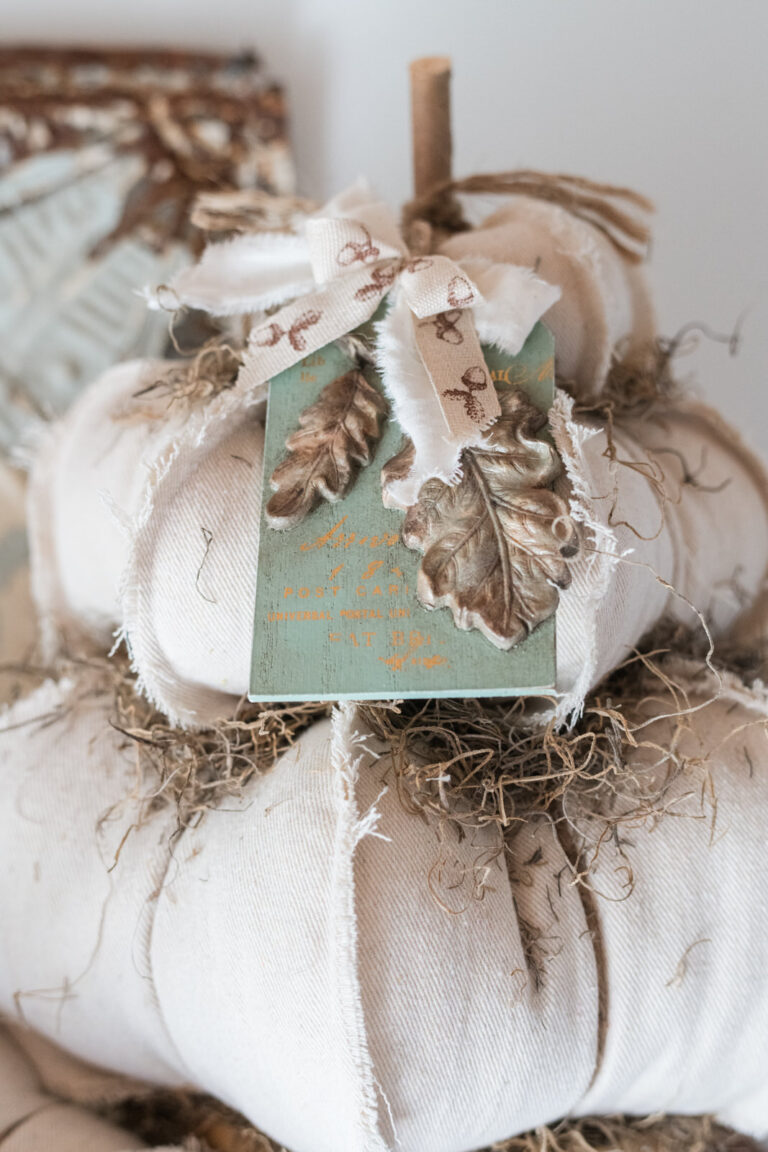 DIY Fall Leaf & Acorn Tags With IOD - At Home With Chic & Grace